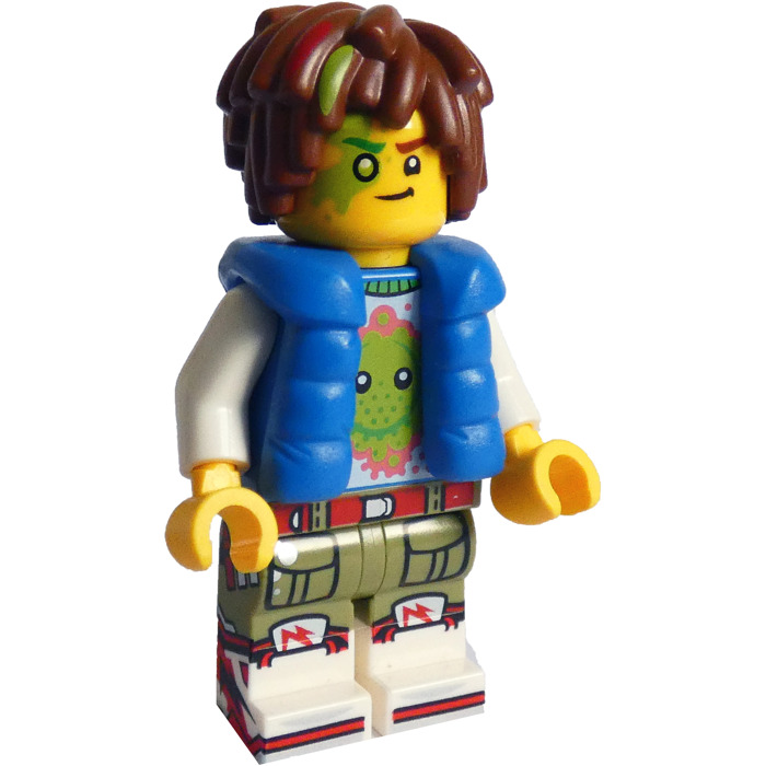 LEGO Mateo with Z-Blob Shirt and Puffer Vest with Lime and Red Streaks ...