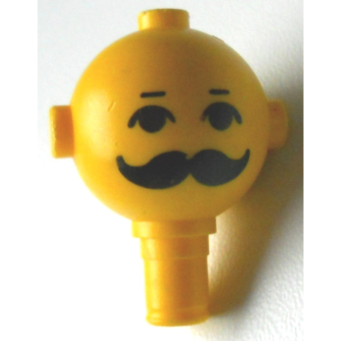 LEGO Maxifigure Head with Eyes, Eyebrows and Moustache | Brick Owl ...