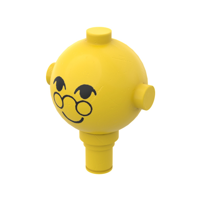 LEGO Maxifigure Head with Eyes, Glasses and Smile | Brick Owl