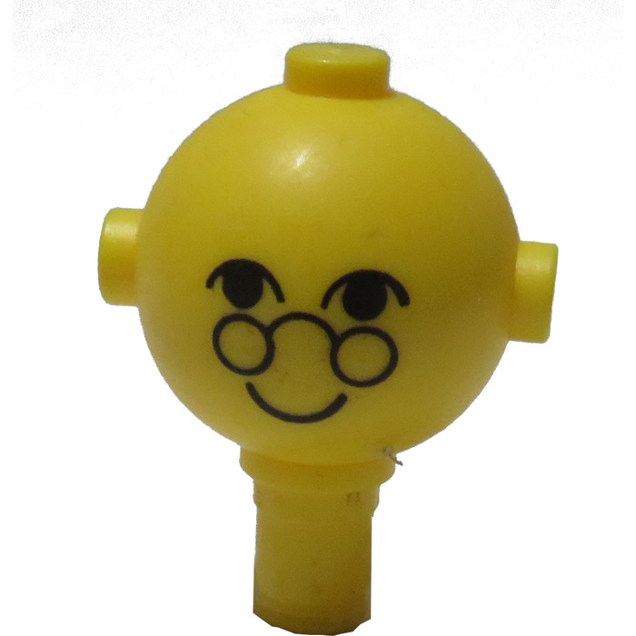 LEGO Maxifigure Head with Eyes, Glasses and Smile | Brick Owl