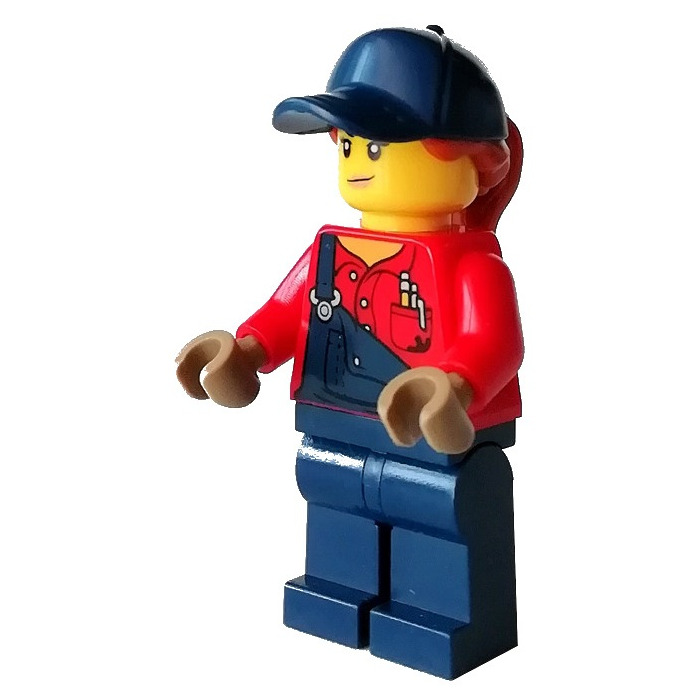 LEGO Mechanic with Dark Blue Overalls Minifigure | Brick Owl - LEGO ...