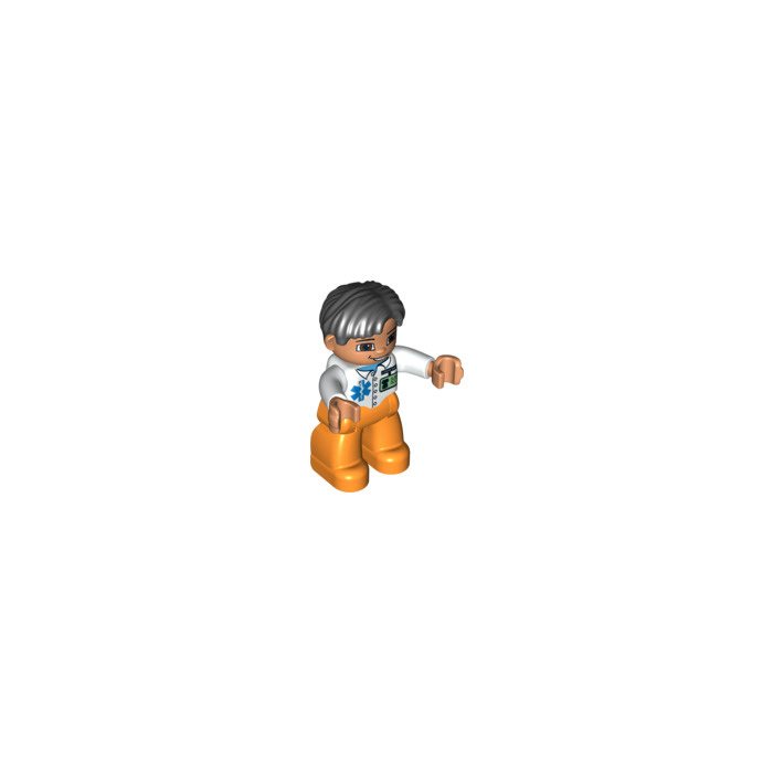 LEGO Medic with White Top and Orange Legs Duplo Figure | Brick Owl ...