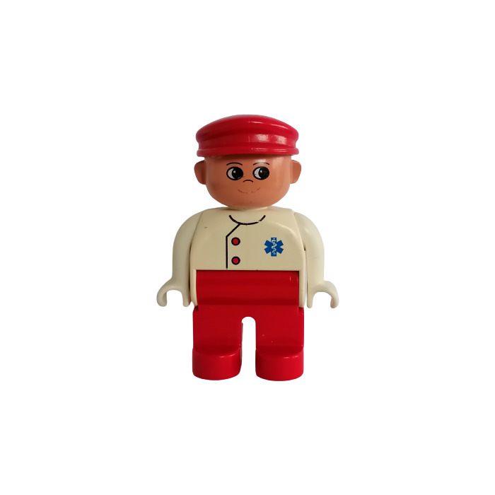 LEGO Medic with White Top and Red Legs with Red Cap Duplo Figure ...