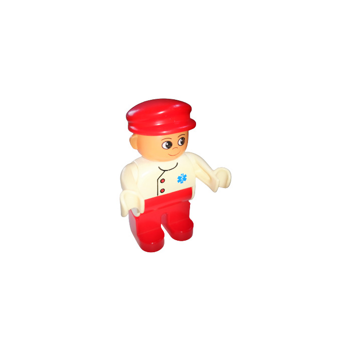 LEGO Medic with White Top and Red Legs with Red Cap Duplo Figure ...