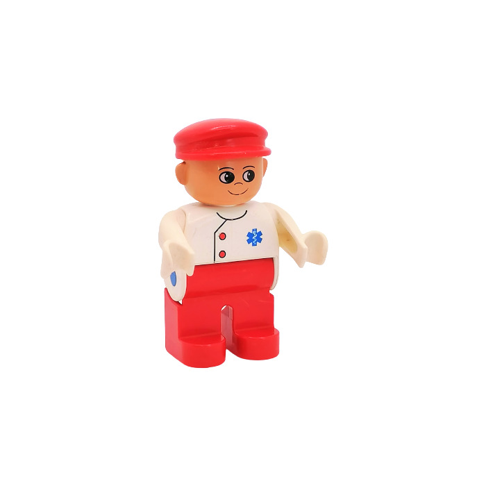 LEGO Medic with White Top and Red Legs with Red Cap Duplo Figure ...