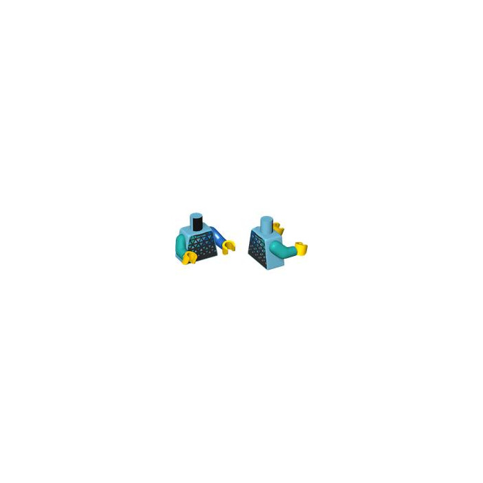 LEGO Medium Azure Boy - Medium Azure Top Minifig Torso (973 / 76382 ...