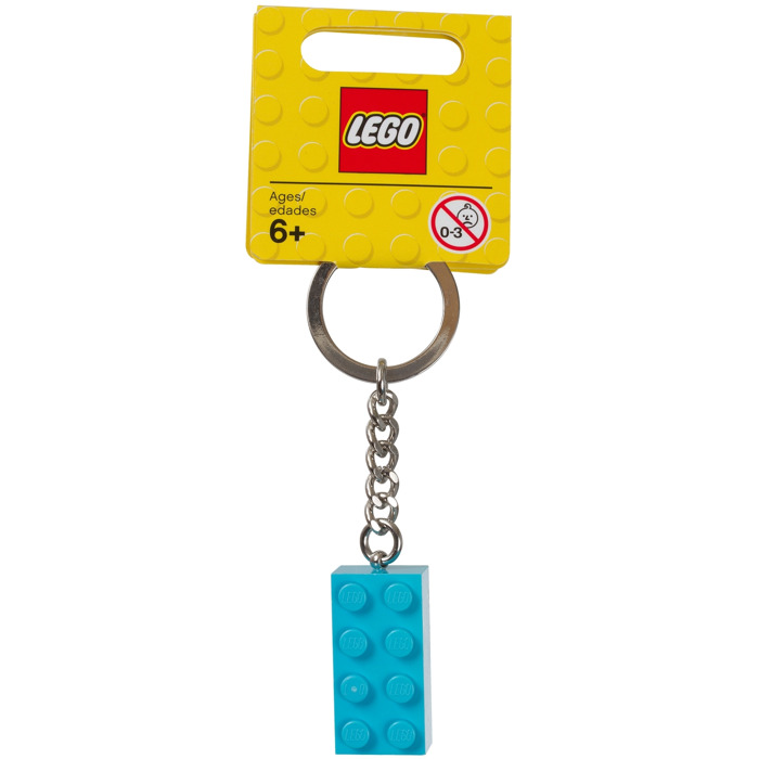 LEGO Medium Azure Brick Key Chain (853380) | Brick Owl