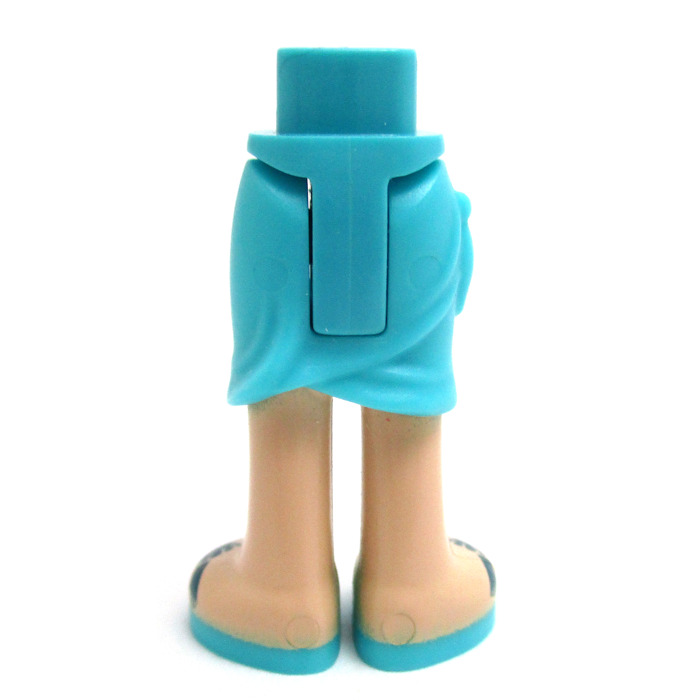 LEGO Medium Azure Minidoll Hip with Wraparound Skirt with Blue Sandals ...