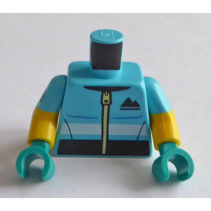 LEGO Medium Azure Minifig Torso Racer Wheelchair (973) | Brick Owl ...
