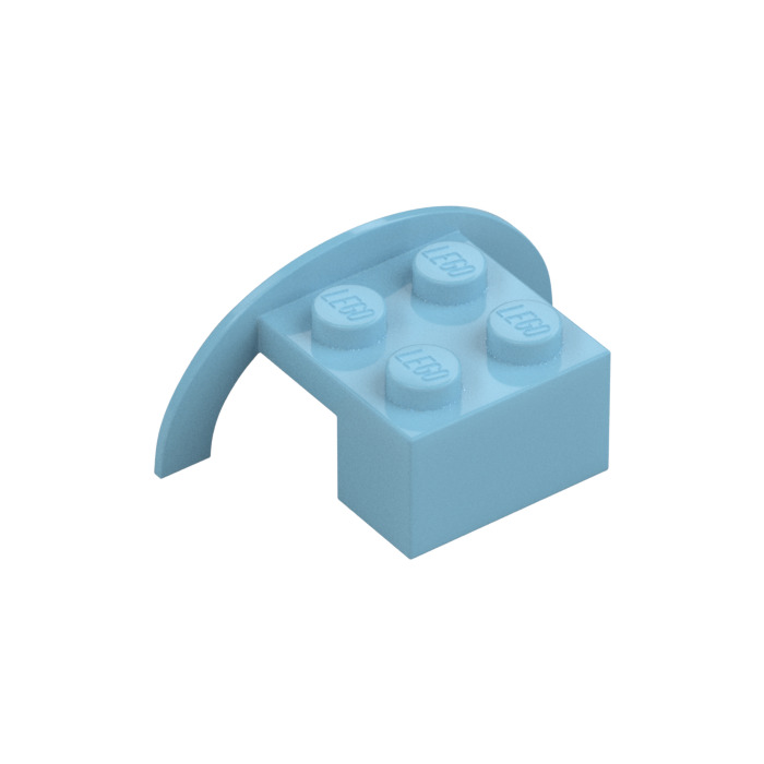 LEGO Medium Azure Mudguard Brick 2.5 x 4 x 1 with Wheel Arch (28579 / ...