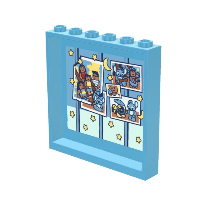 LEGO Panel 1 x 6 x 5 with Family Photos, Moon and Stars Sticker | Brick ...
