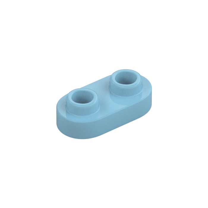 LEGO Medium Azure Plate 1 x 2 with Rounded Ends (35480) | Brick Owl