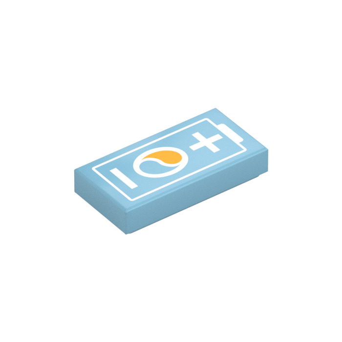 LEGO Tile 1 x 2 with Battery with OctanE Logo with Groove (3069 / ...