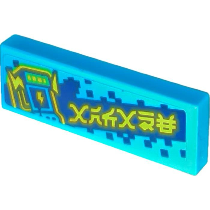 LEGO Tile 1 x 3 with Arcade (Ninjargon) Sticker | Brick Owl - LEGO ...