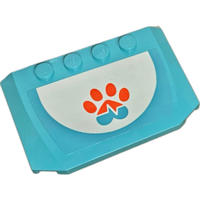 LEGO Wedge 4 x 6 Curved with Paw Sticker (52031) | Brick Owl - LEGO ...