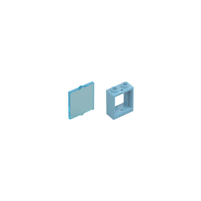 LEGO Medium Azure Window with Transparent Light Blue Glass | Brick Owl ...