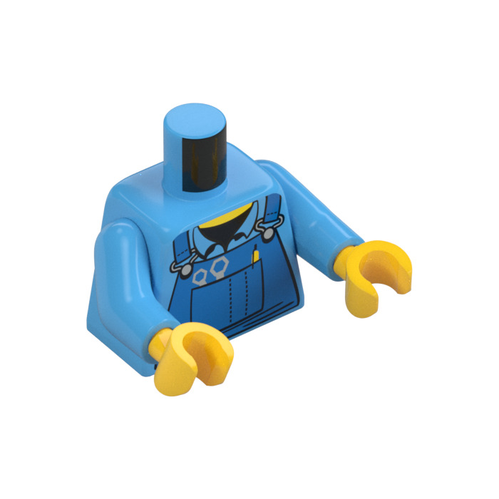 LEGO Minifig Torso with Overalls (973 / 76382) | Brick Owl - LEGO ...