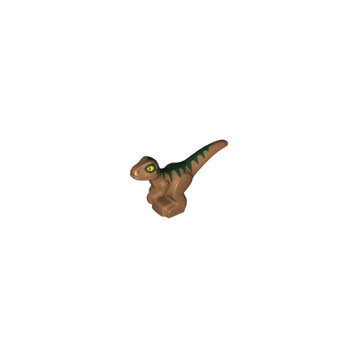 LEGO Medium Dark Flesh Baby Raptor with Dark Green Markings (37829 / ...