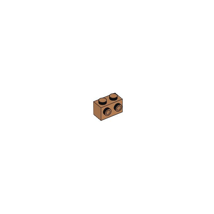 LEGO Medium Dark Flesh Brick 1 x 2 with Studs on One Side (11211 ...