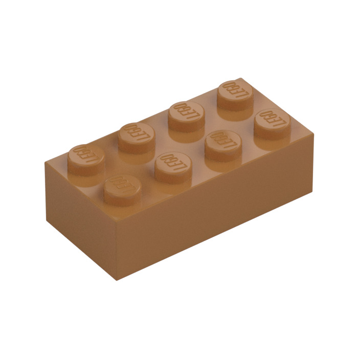 LEGO Medium Dark Flesh Brick 2 x 4 (3001 / 3556) | Brick Owl - LEGO ...