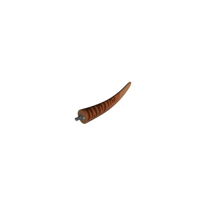 LEGO Medium Dark Flesh Dinosaur Tail (Medium) with Dark Orange Top with ...