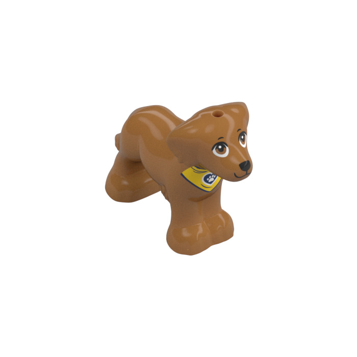 LEGO Dog with Shaggy Fur with Yellow Bandana with Heart (3168 / 105844 ...
