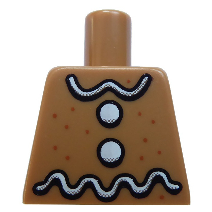 LEGO Medium Dark Flesh Gingerbread Man Torso without Arms (973) | Brick ...