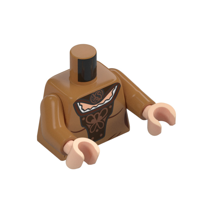 LEGO Medium Dark Flesh Helga Hufflepuff Minifig Torso (973 / 76382 ...
