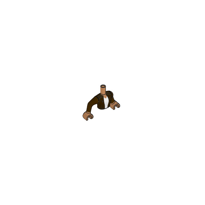 LEGO Medium Dark Flesh Martin with Dark Brown Jacket Friends Torso ...
