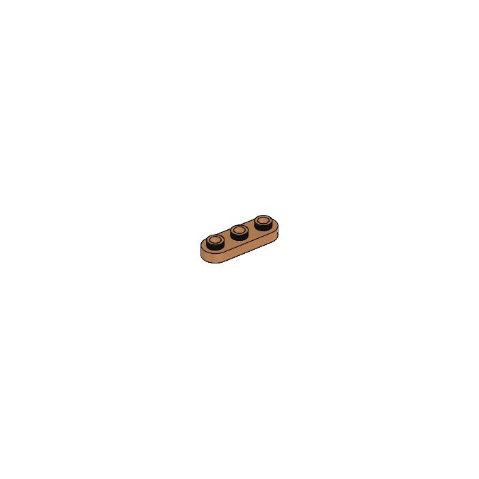 LEGO Medium Dark Flesh Plate 1 x 3 with Rounded Ends (77850) | Brick ...