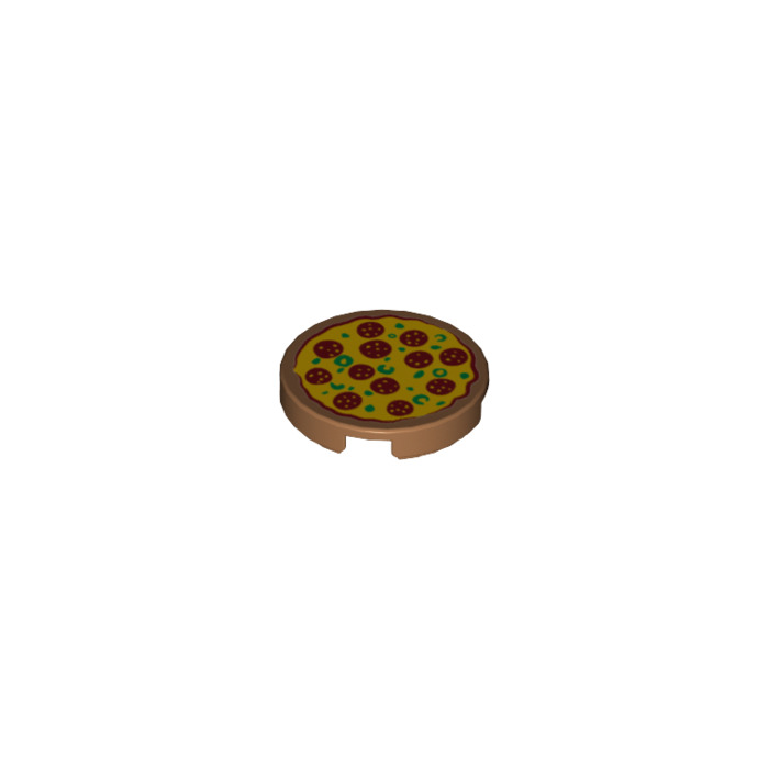 LEGO Tile 2 x 2 Round with Pizza with Pepperoni with "X" Bottom (14769 ...