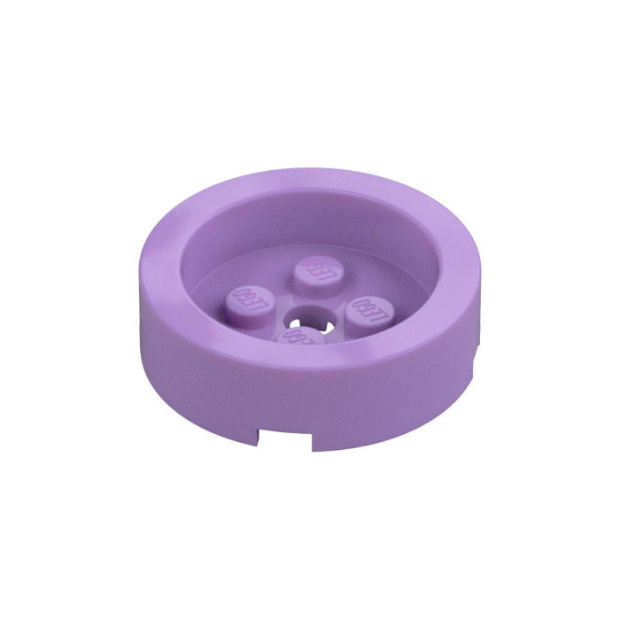 LEGO Medium Lavender Brick 4 x 4 Round with Recessed Center (68325 ...