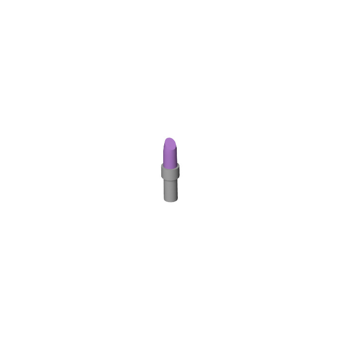 LEGO Medium Lavender Lipstick with Medium Stone Gray Handle (25866 / ...
