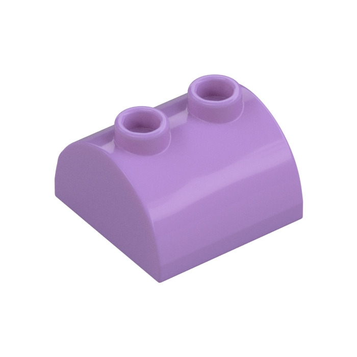 LEGO Medium Lavender Slope 2 x 2 Curved with 2 Studs on Top (30165 ...
