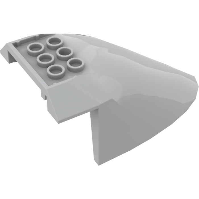 LEGO Medium Stone Gray Airplane Tail 6 x 10 x 4 Bottom (87616) | Brick ...