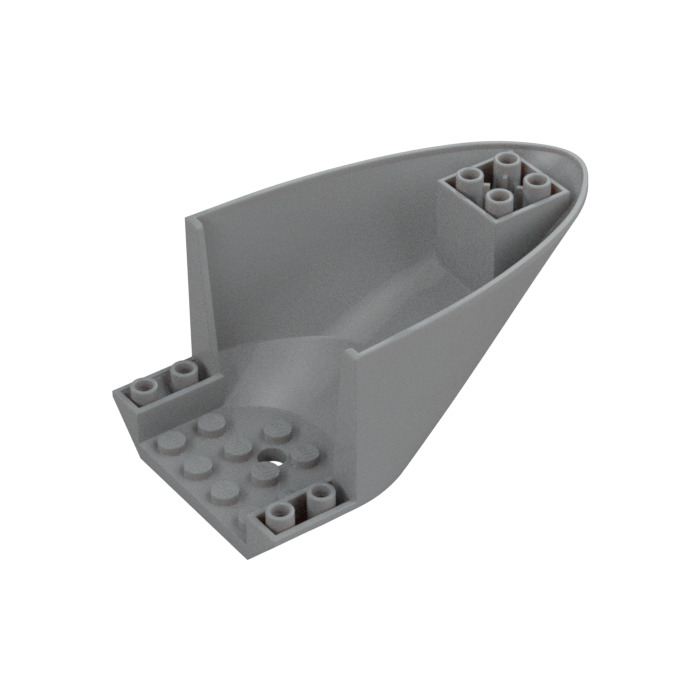 LEGO Medium Stone Gray Airplane Tail 6 x 10 x 4 Bottom (87616) | Brick ...