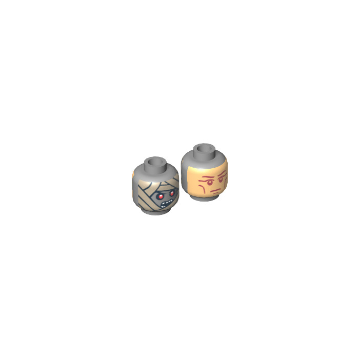 LEGO Medium Stone Gray Amset-Ra Head (3626 / 94098) | Brick Owl