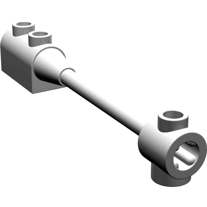 LEGO Medium Stone Gray Bar 1 x 8 with Brick 1 x 2 Curved (Axle Holder ...