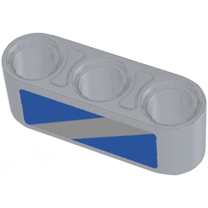 LEGO Beam 3 with 2 Blue Triangles (Left) Sticker (32523) | Brick Owl ...