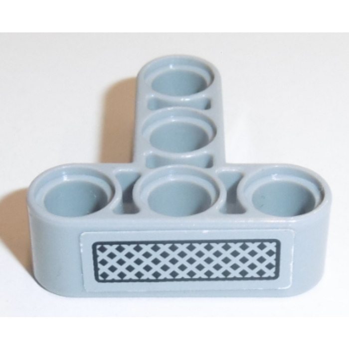 LEGO Medium Stone Gray Beam 3 x 3 T-Shaped with Black Grille Sticker ...