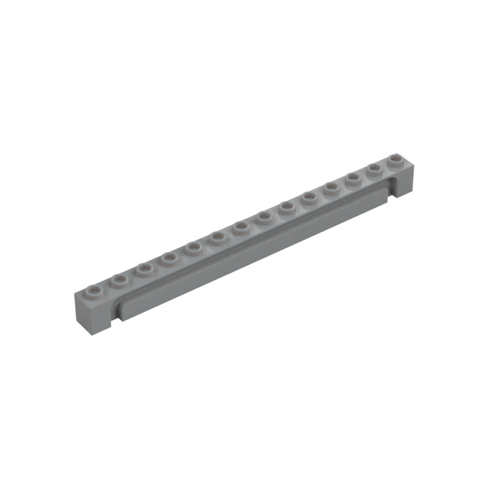 LEGO Medium Stone Gray Brick 1 x 14 with Channel (4217) | Brick Owl