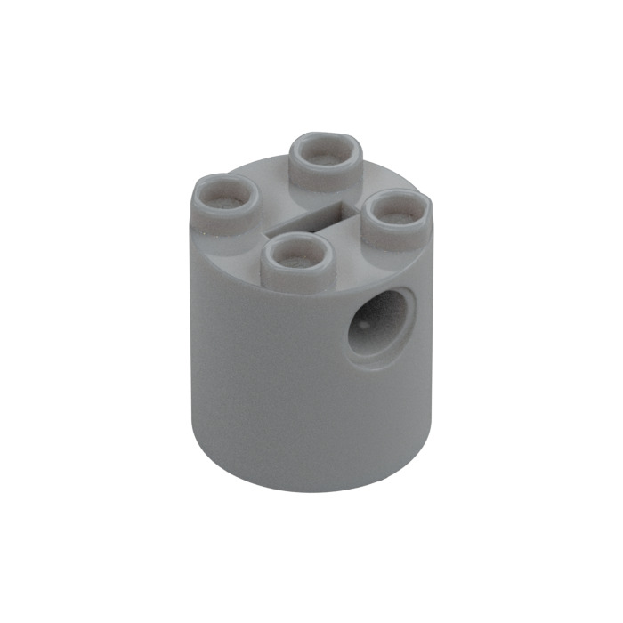 LEGO Medium Stone Gray Brick 2 x 2 x 2 Round with Bottom Axle Holder ...