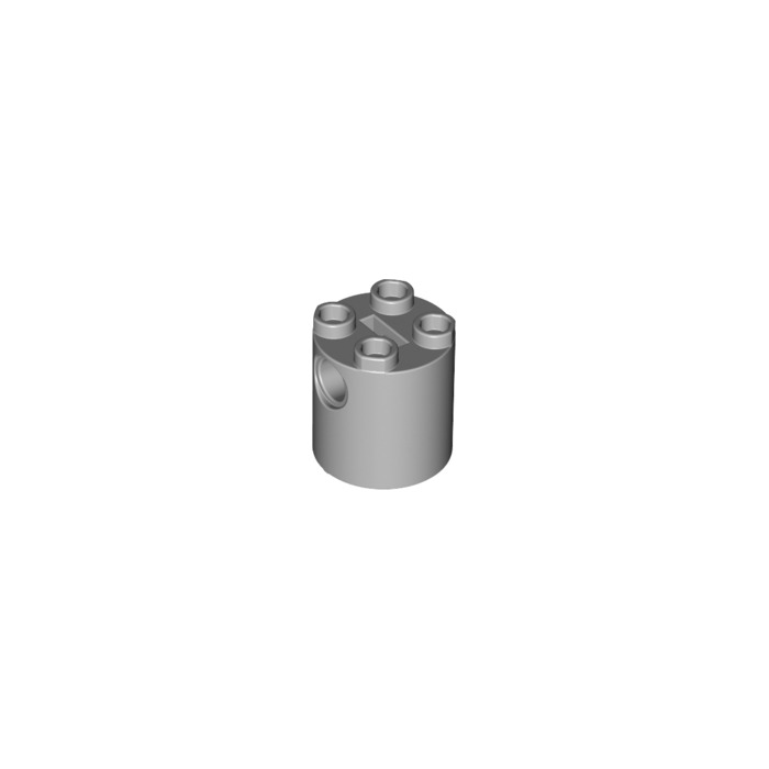 LEGO Medium Stone Gray Brick 2 x 2 x 2 Round with Bottom Axle Holder ...