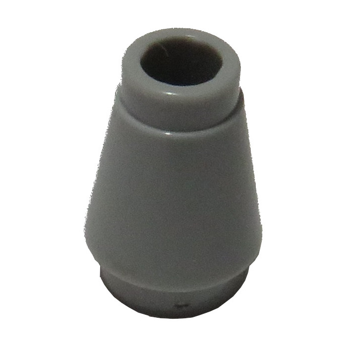 LEGO Medium Stone Gray Cone 1 x 1 with Top Groove (4589) | Brick Owl