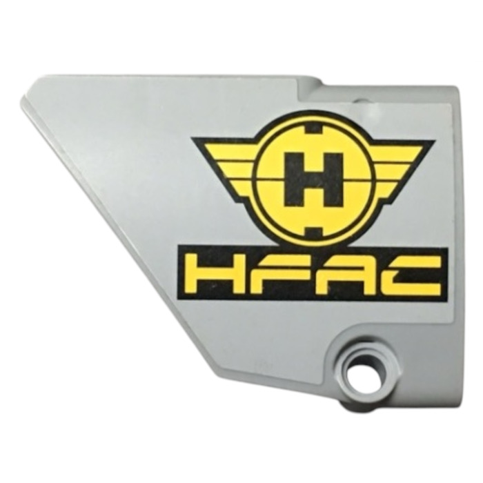 LEGO Curved Panel 13 Left with Black and Yellow Hero Factory Logo and ...