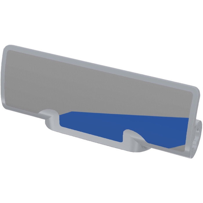 LEGO Medium Stone Gray Curved Panel 2 x 5 with Blue Shape (Left ...