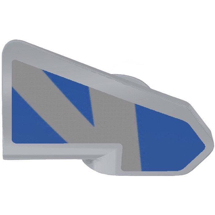 LEGO Curved Panel 7 Left with 3 Blue Shapes Sticker (2387) | Brick Owl ...