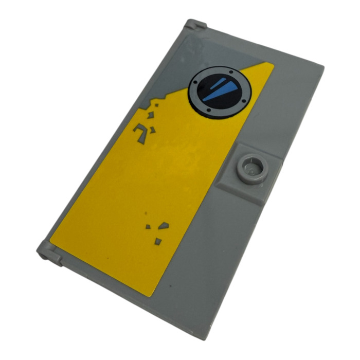 LEGO Door 1 x 4 x 6 with Stud Handle with Porthole on Worn Yellow ...