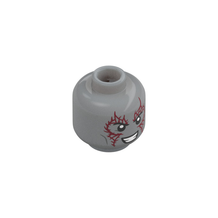 LEGO Medium Stone Gray Drax with Dark Red Legs and Tattoos Minifigure ...