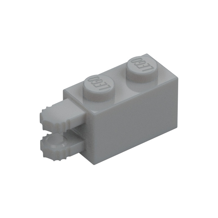 LEGO Medium Stone Gray Hinge Brick 1 x 2 with Horizontal Fingers (30540 ...